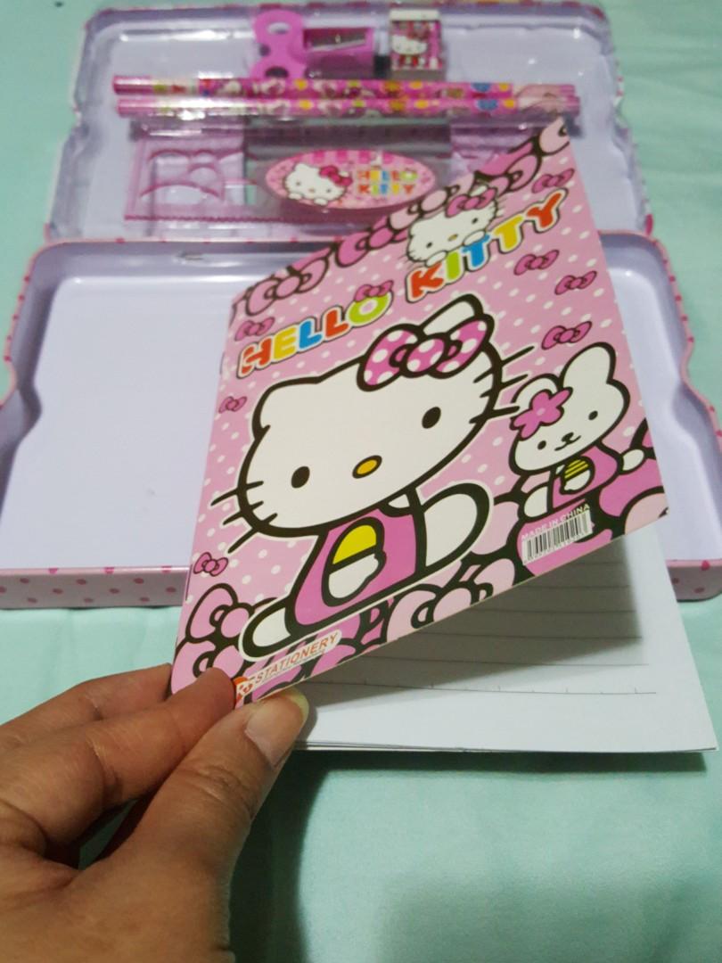 HELLO KITTY Stationery Set including ALPHABET & MULTIPLICATION TABLES ...