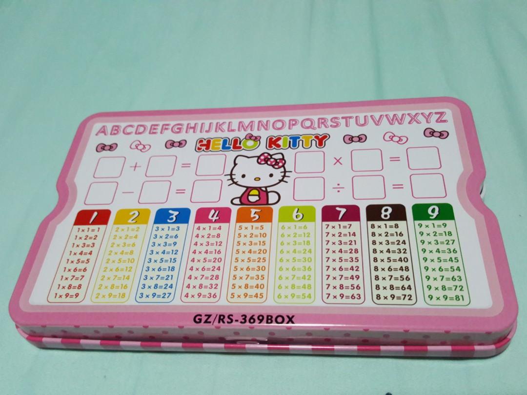 HELLO KITTY Stationery Set including ALPHABET & MULTIPLICATION TABLES ...