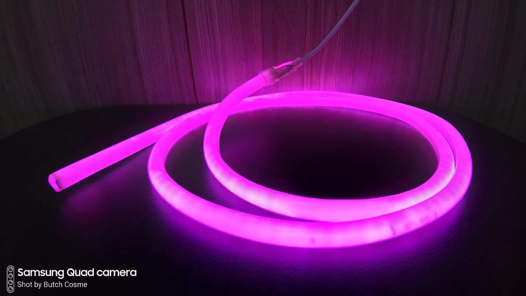 50 METERS LED ROUND TUBE ROPE LIGHT PINK LED Crystal clear PVC tubing ...