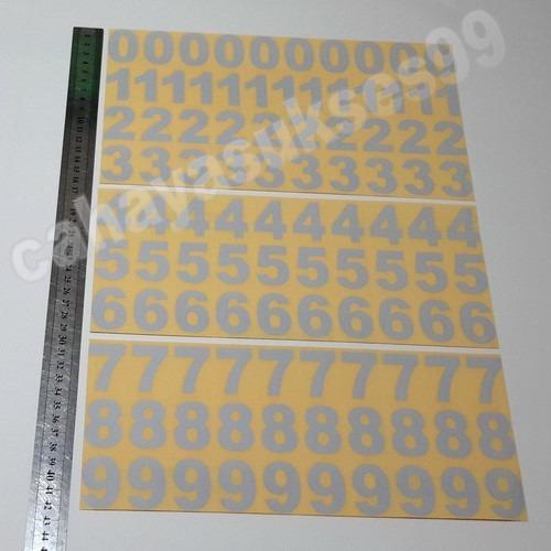 Sticker Nomor Angka 0 1 2 3 4 5 6 7 8 9 Hitam Putih Merah Biru Font ...