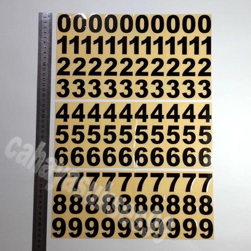 Sticker Nomor Angka 0 1 2 3 4 5 6 7 8 9 Hitam Putih Merah Biru Font ...