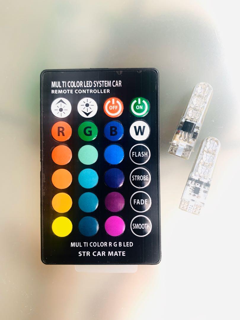 T10 led multi colour bulb, Motorcycles, Motorcycle Accessories on Carousell