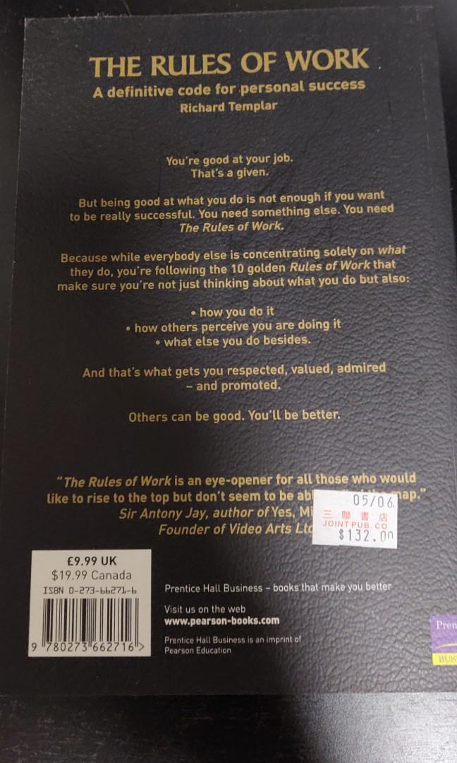 英文書The Rules of Work, 興趣及遊戲, 書本 & 文具, 書本及雜誌 - 宗教書藉 - Carousell