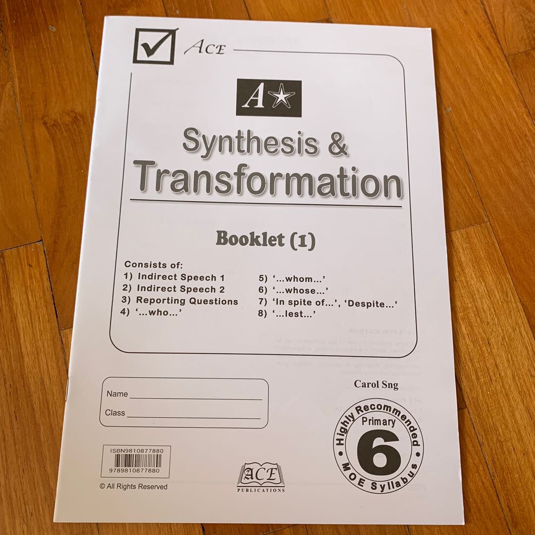 Ace Publication A* Synthesis & Transformation P6 Booklet 1 and 2, Hobbies & Toys, Books ...