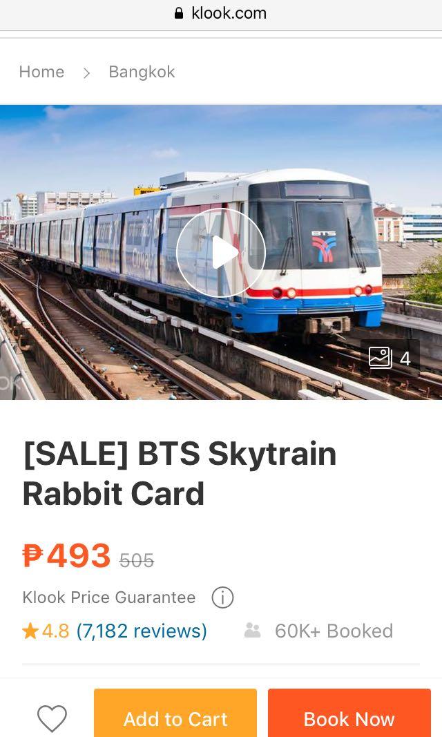 Bangkok BTS Skytrain Rabbit Cards, Hobbies & Toys, Travel, Travel ...