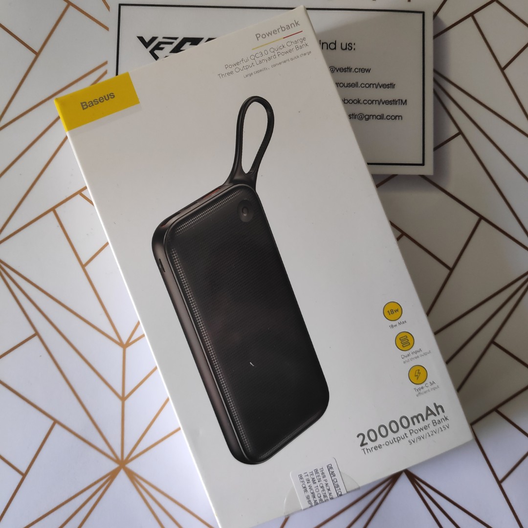 Baseus 20000 mAh QC 3.0 with 3 output Power Bank, Mobile Phones ...