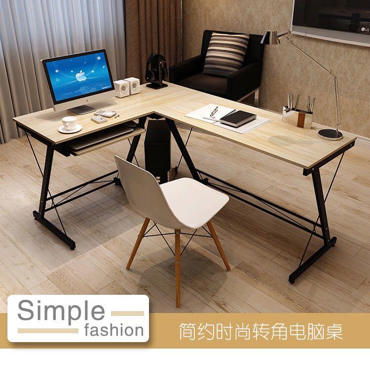 Computer Table, L Shaped Office Table, L Type Office Desk, Home Office ...