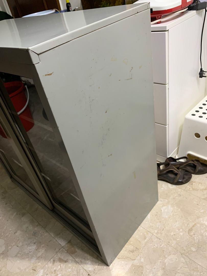 Glass door see through aluminium cabinet CLEARING ASAP, Furniture ...