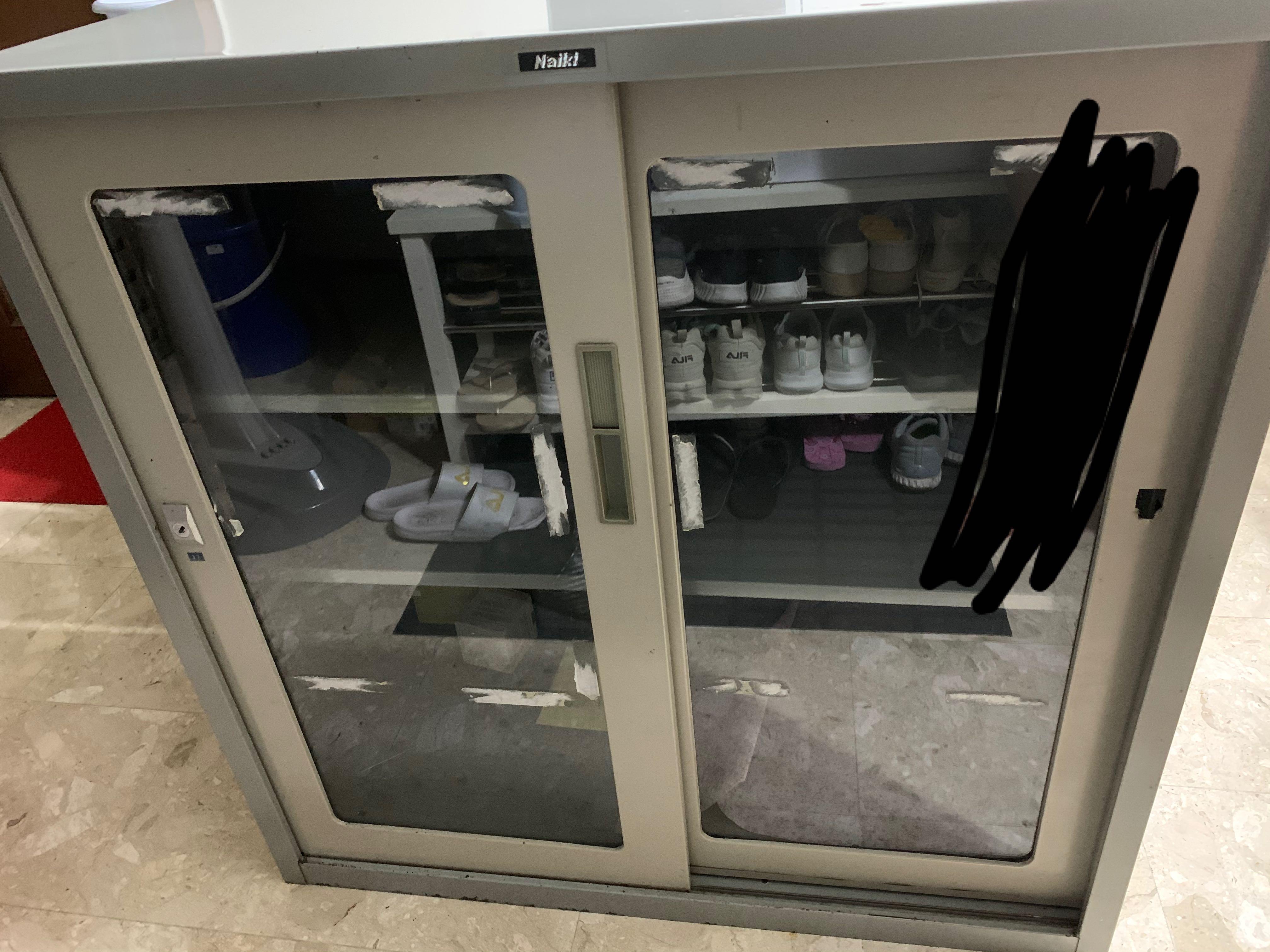 Glass door see through aluminium cabinet CLEARING ASAP, Furniture ...