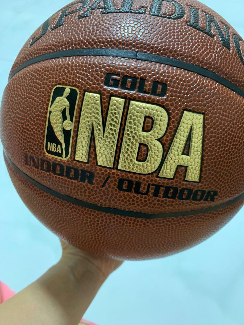 Spalding Gold NBA Leather (indoor/outdoor) basketball with Justise ...