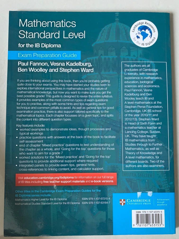 IB diploma mathematics SL Cambridge study guide, Hobbies & Toys, Books ...