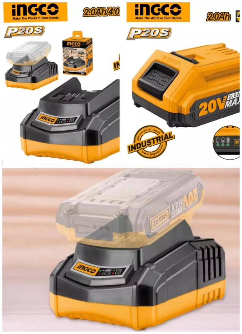 INGCO handheld power tools Battery set FCLI2001+FBLI2001, Furniture ...