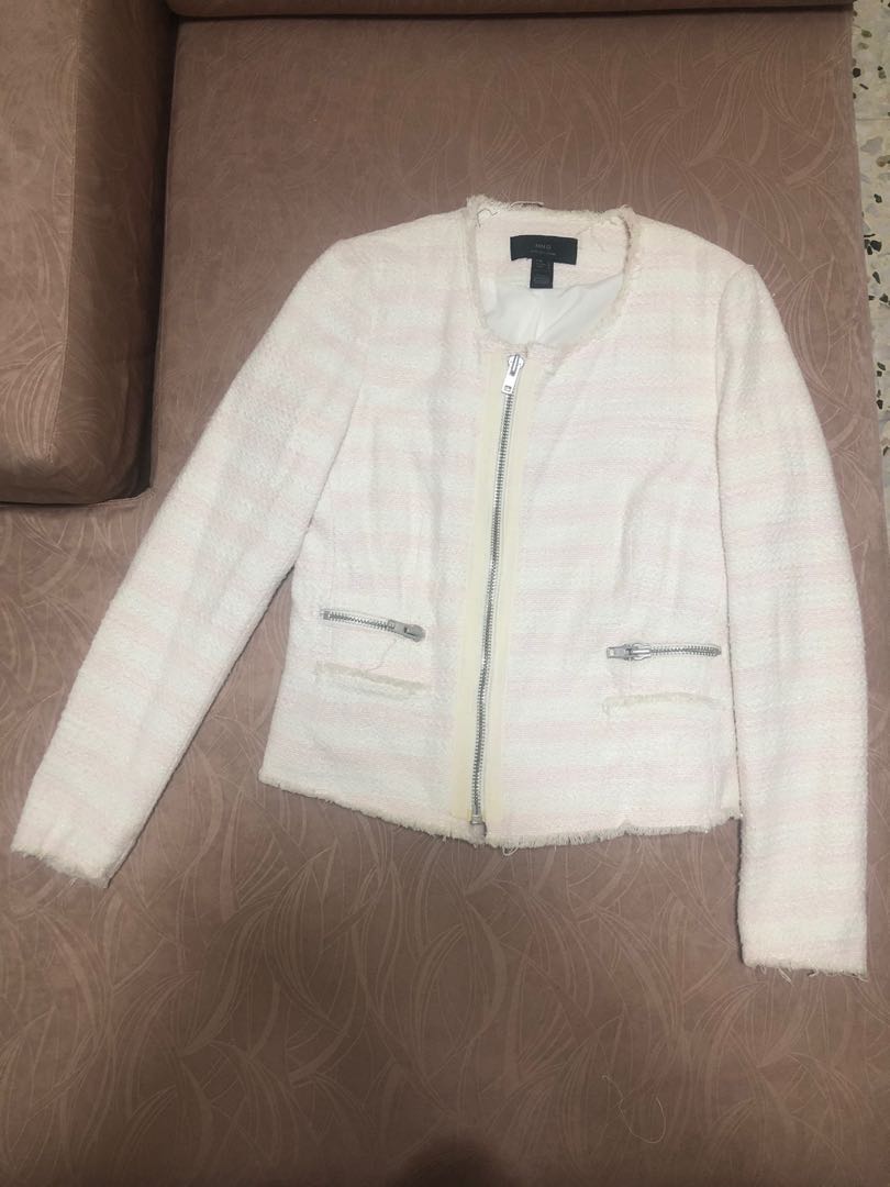 Baby pink tweet work Jacket, Women's Fashion, Coats, Jackets and Outerwear on Carousell