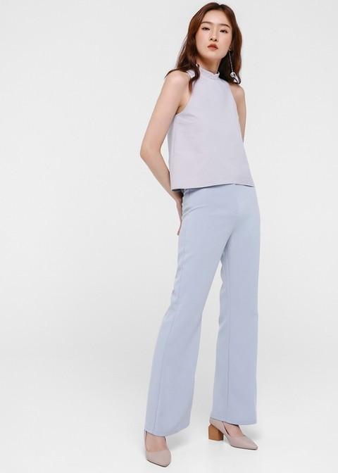 Kara Mandarin Collar Top, Women's Fashion, Tops, Blouses on Carousell