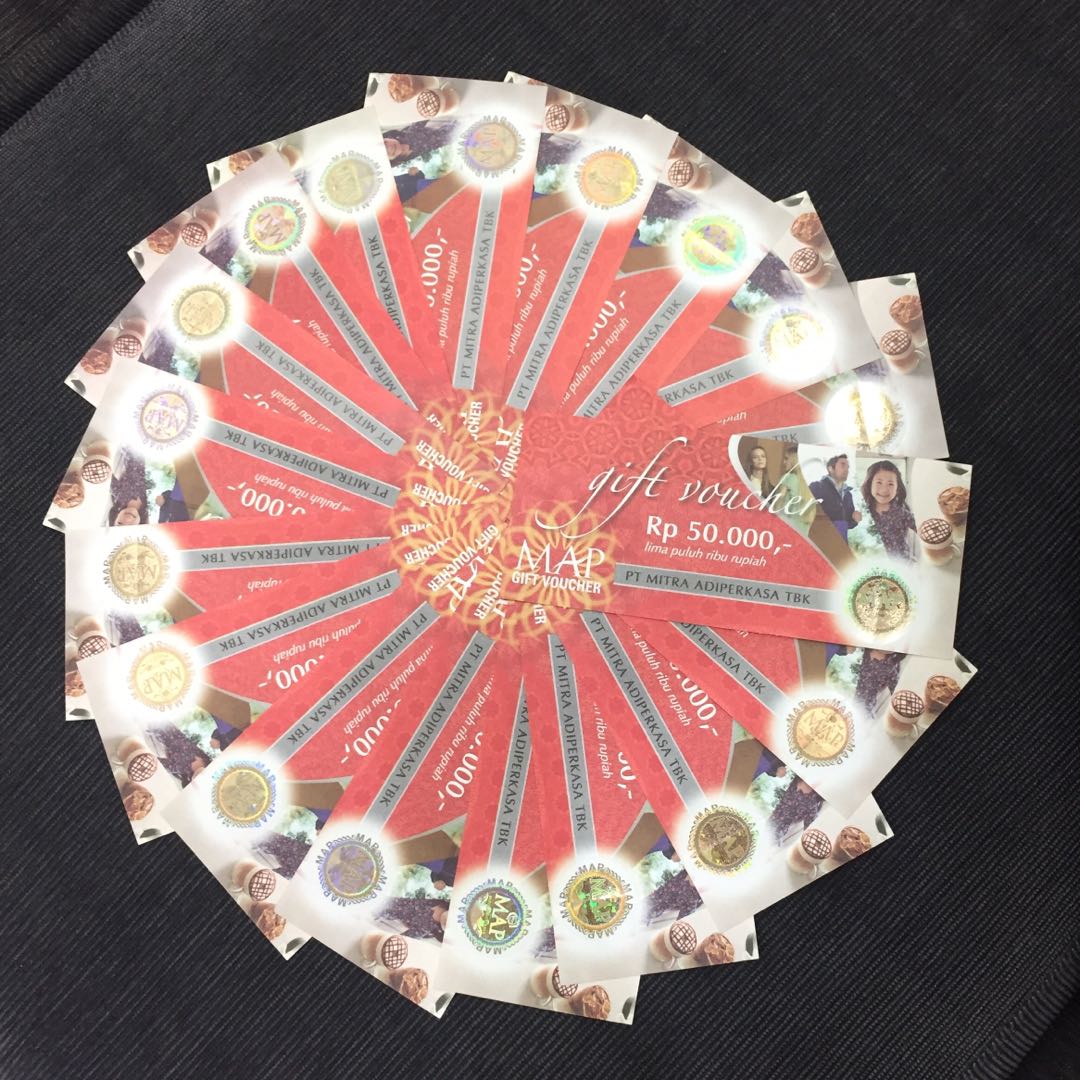 MAP Voucher 50 k, Tiket & Voucher, Kartu Hadiah & Voucher di Carousell