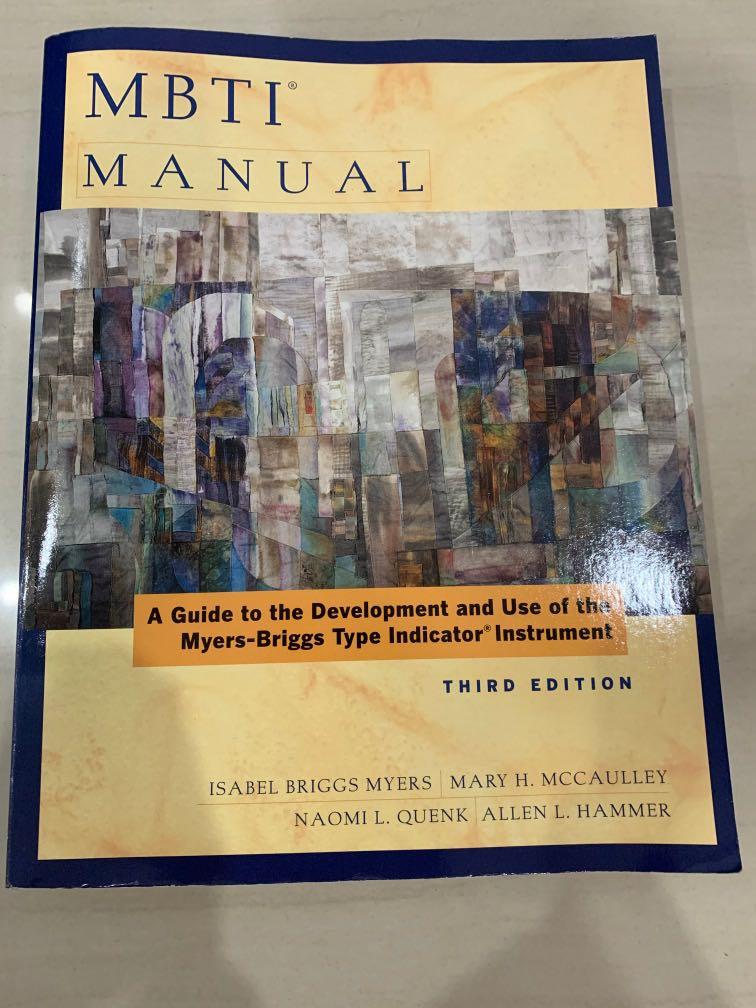 MBTI Manual, Hobbies & Toys, Books & Magazines, Assessment Books on Carousell