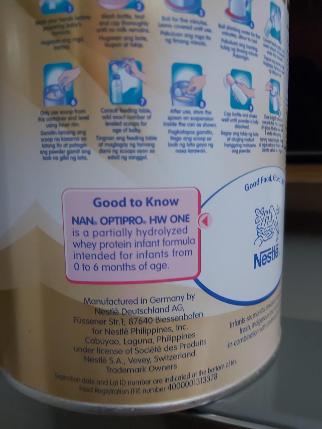 Nestle nan optipro HW stage 1, Babies & Kids, Nursing & Feeding ...