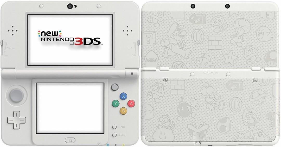 New 3DS Super Mario White limited edition, Video Gaming, Video Games ...