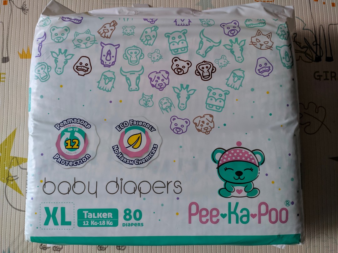 Peekapoo Diaper Taped XL, Babies & Kids, Bathing & Changing, Diapers ...