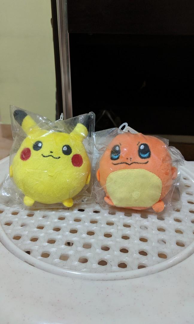 Pokemon centre Pikachu and Charmander round stuffed toy SUPER CUTE ...