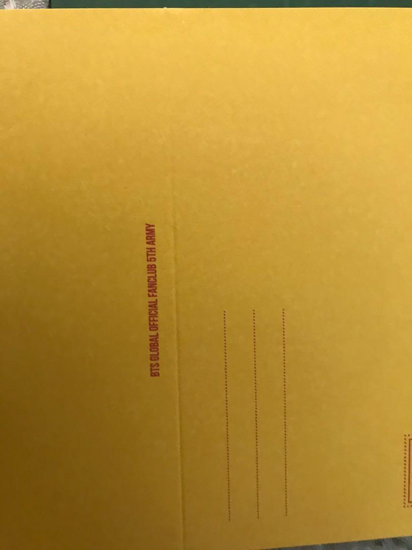 RARE/LIMITED BTS Letter Envelope 5th ARMY KIT, Hobbies & Toys ...