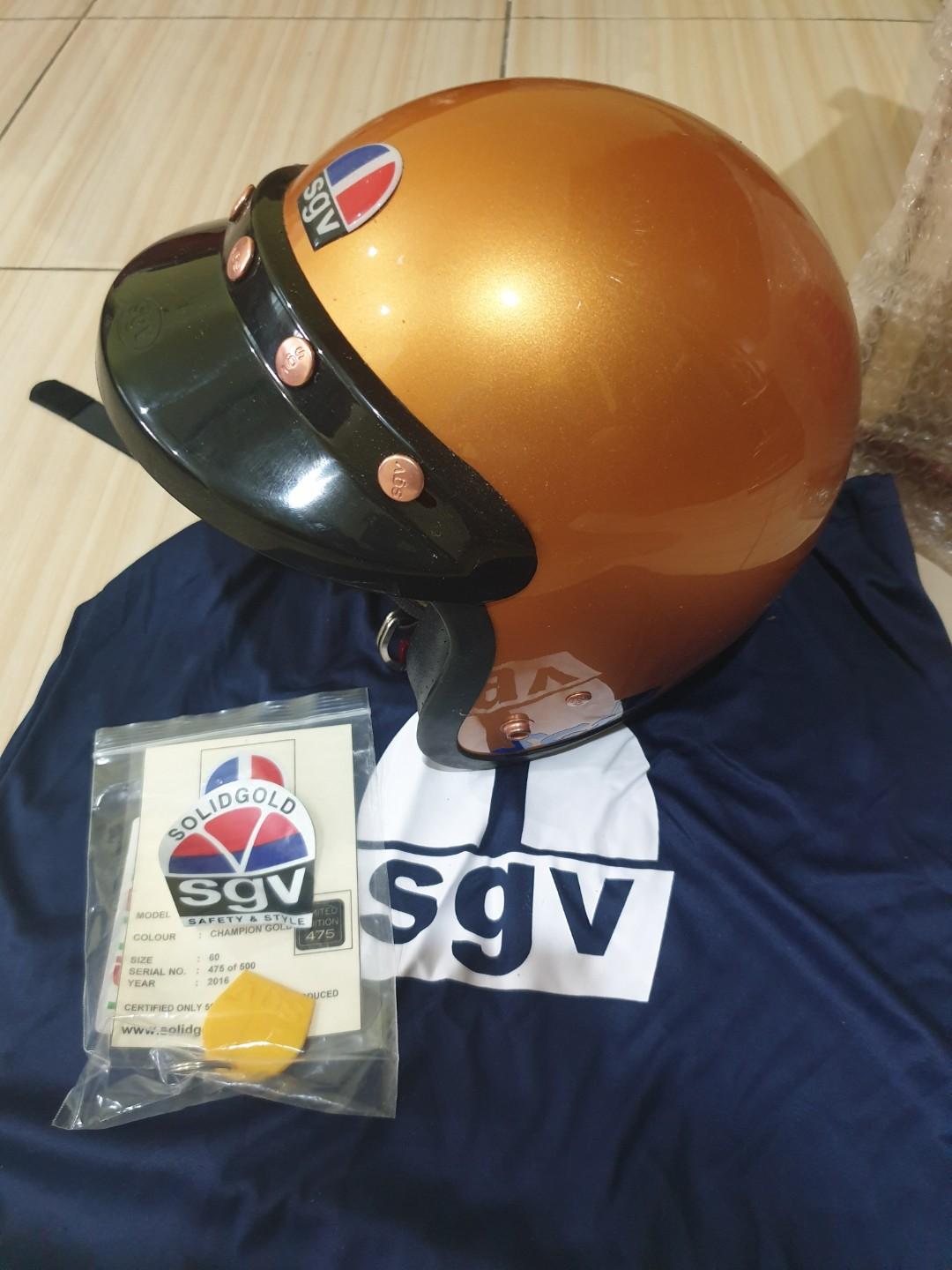 SGV Helmet Champion Gold Limited 500, Motorbikes on Carousell