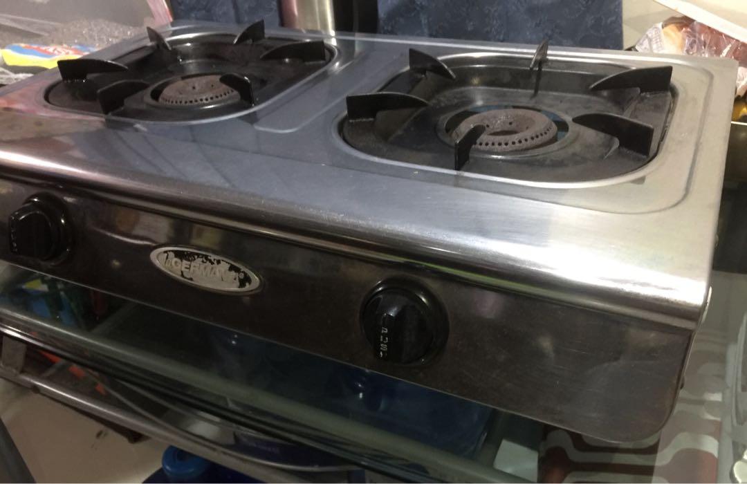 Solane lpg tank and la germania 2 burner gas stove set, Furniture ...