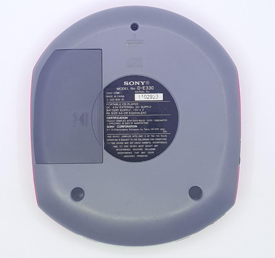 Sony Discman/Walkman Portable CD Player ESP Max D-E330 (Candy Pink ...