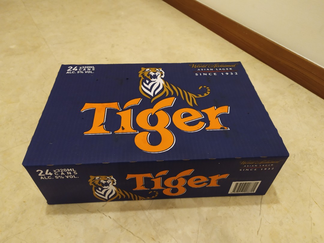 Tiger Beer 24x330ml, Food & Drinks, Alcoholic Beverages on Carousell
