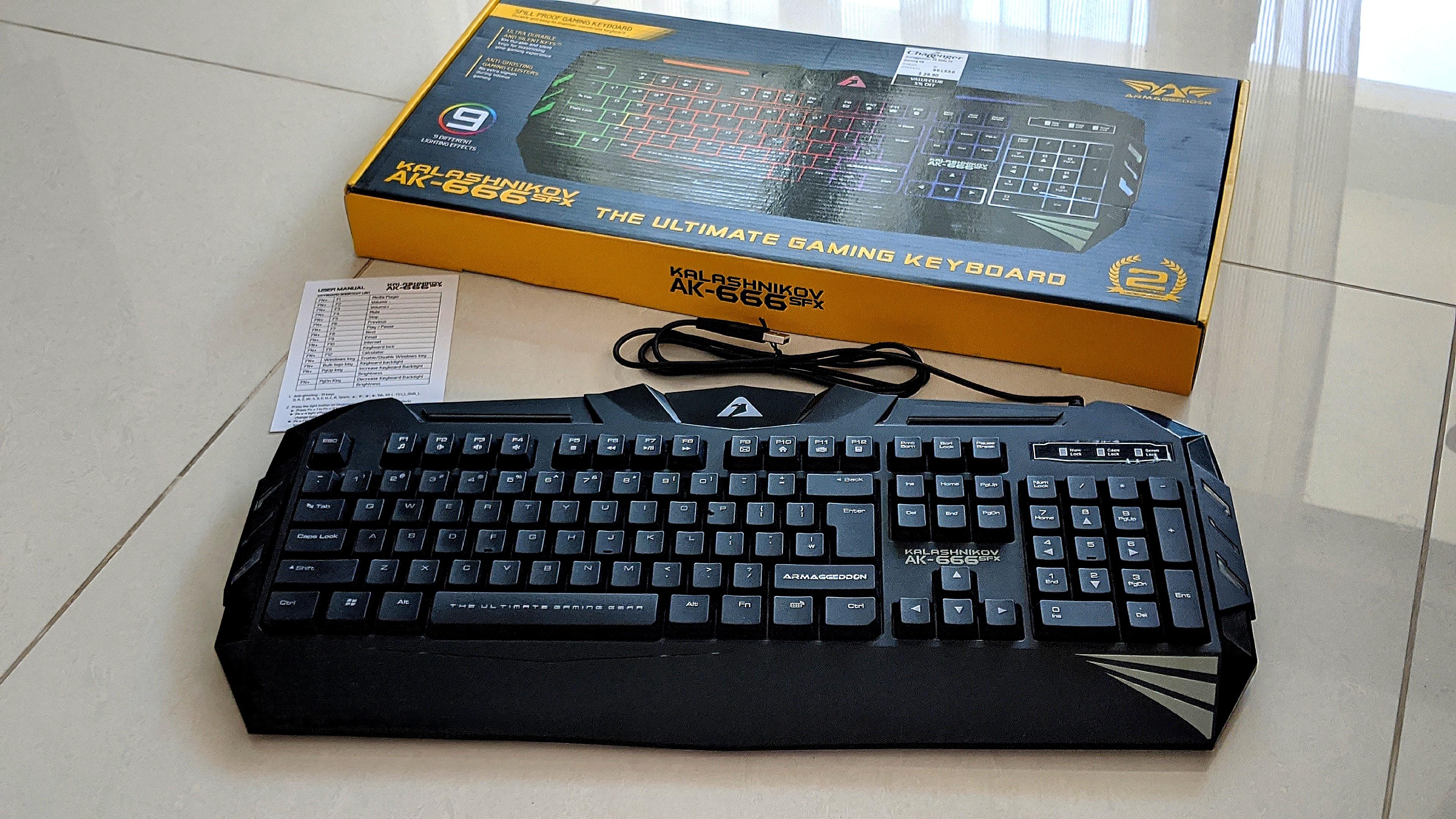 [Sold ] Armaggedoon Kalashnikov AK-666 Gaming Keyboard, Computers ...