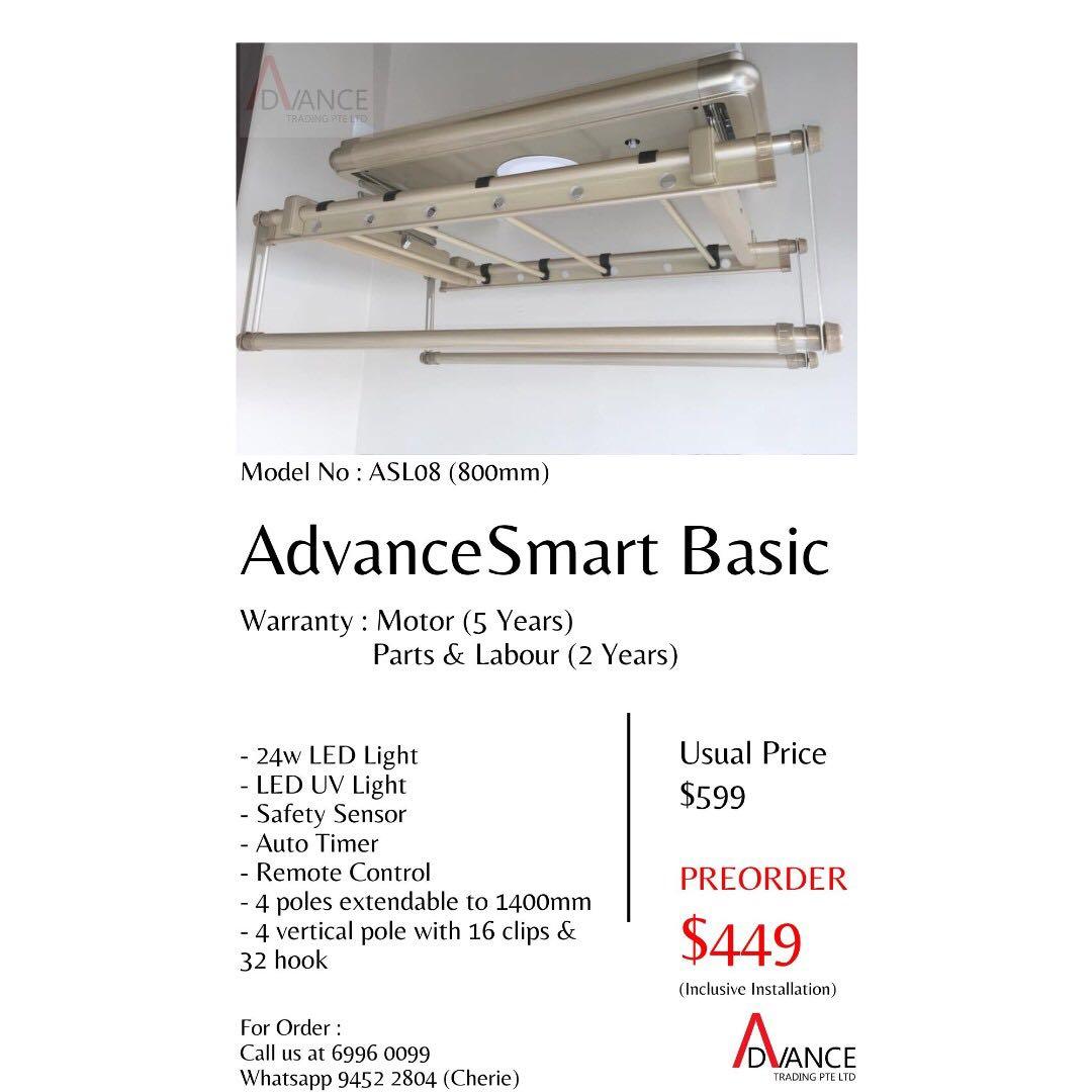 Advance Automated Electric Laundry Rack/System/Hanger with LED Light ...