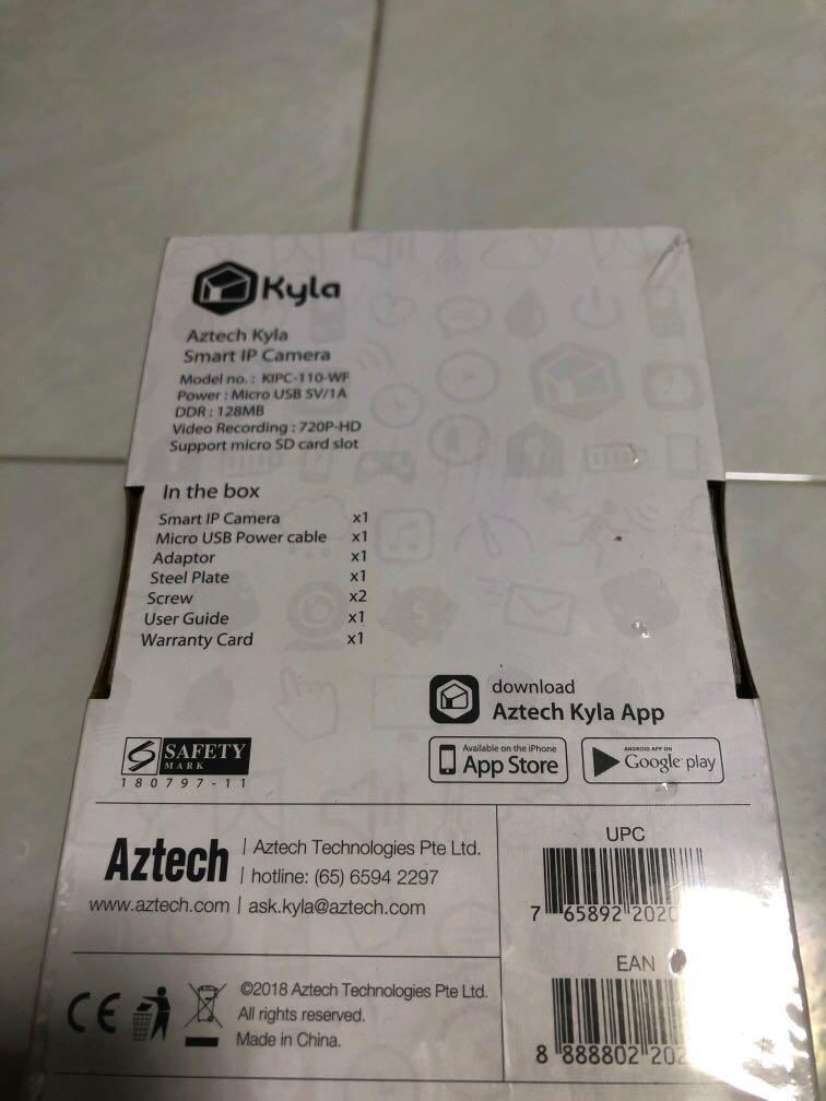 Aztech Kyla Smart IP Camera, Furniture & Home Living, Security & Locks ...