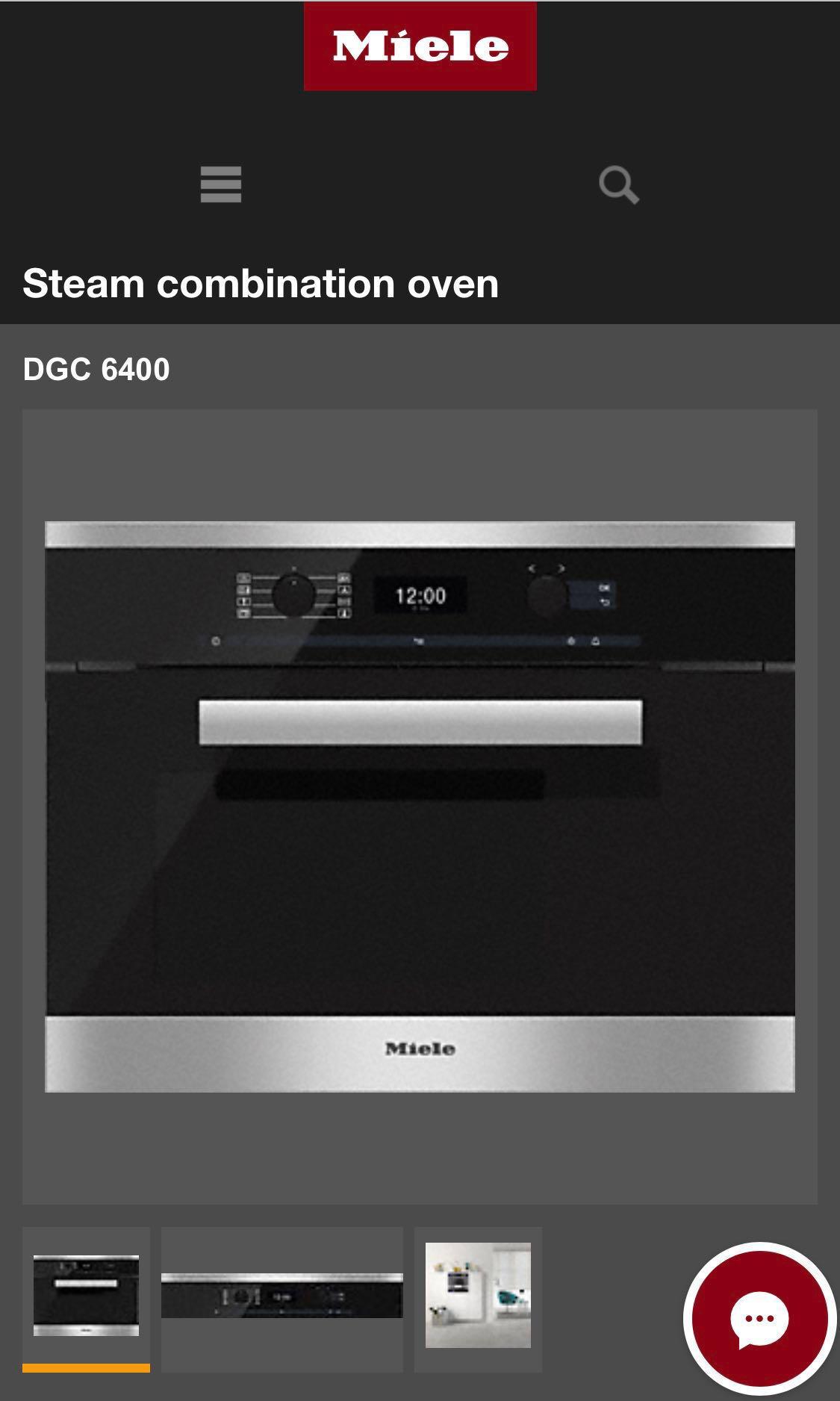 Brand New Miele Steam Combi Oven DGC 6400 with Warranty from Miele ...