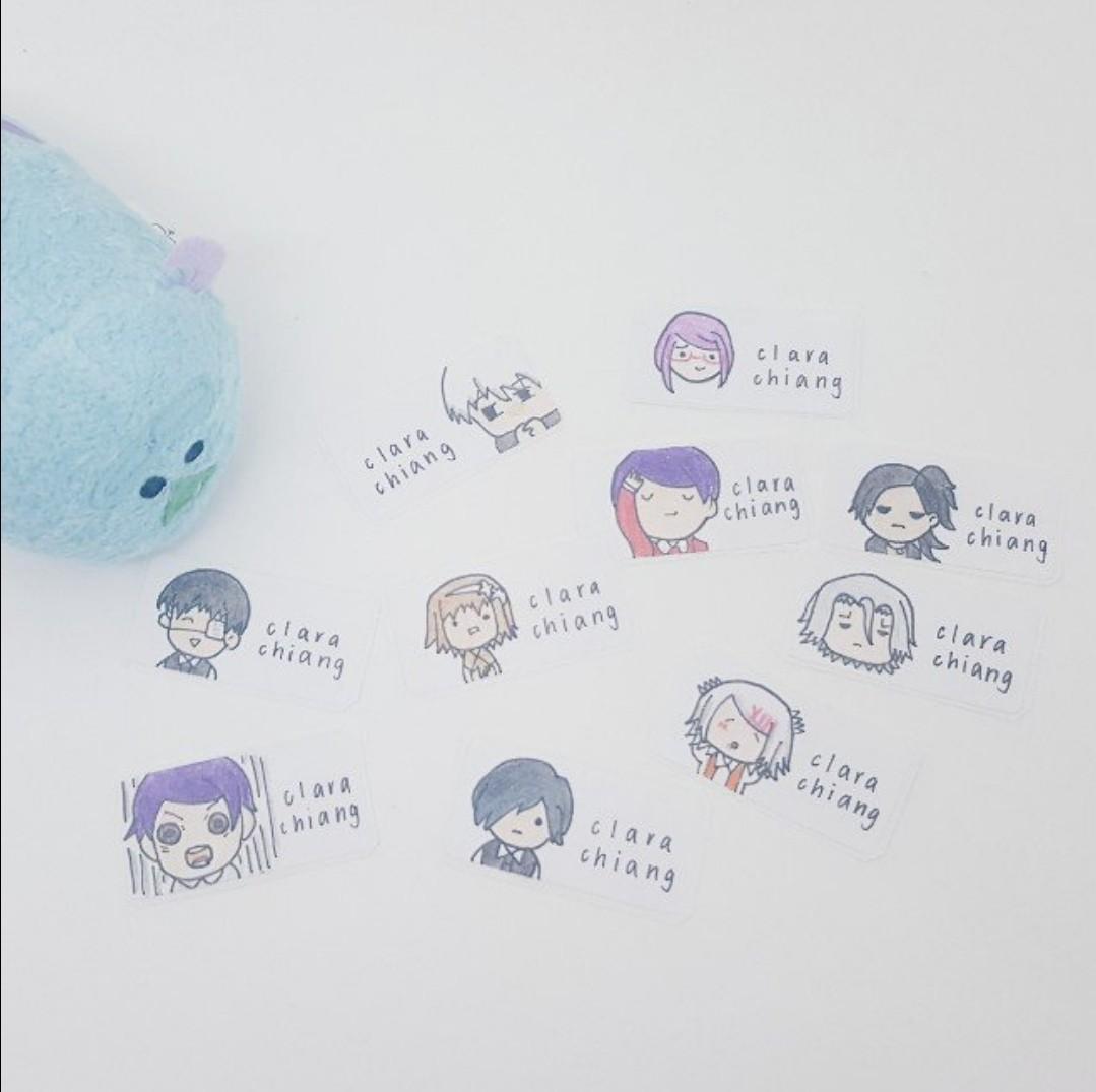 customisable name stickers, Hobbies & Toys, Stationery & Craft ...