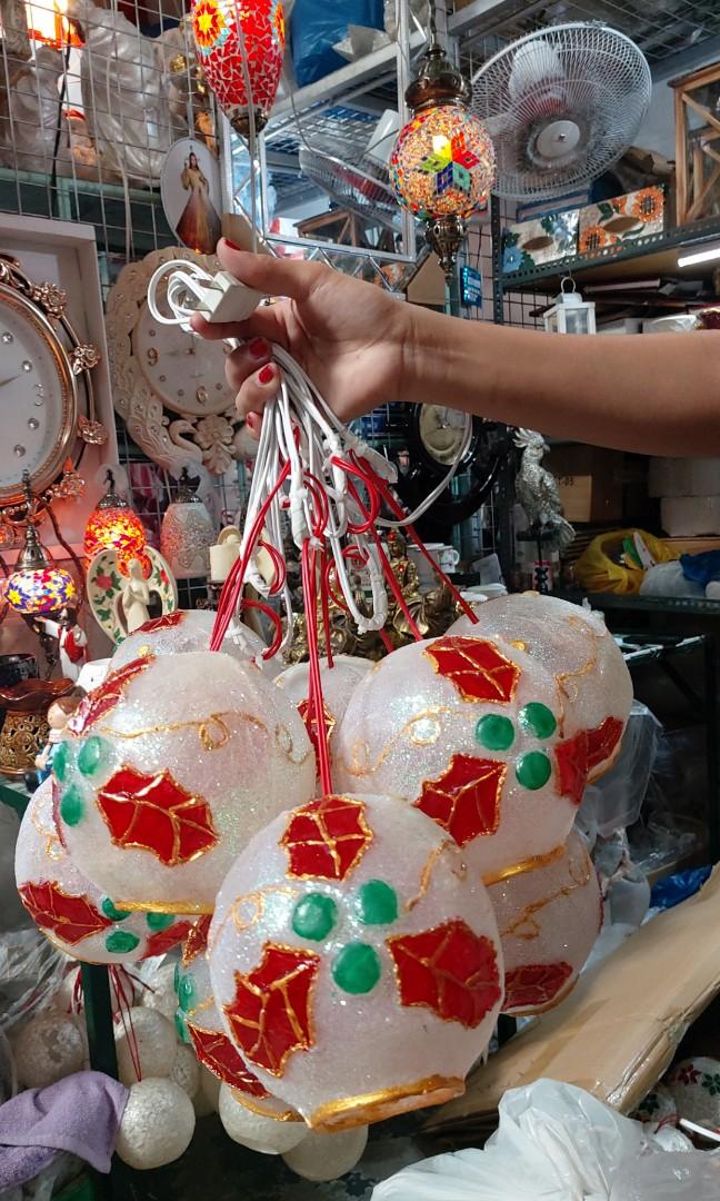 Fiber Glass Capiz Balls and Lantern, Furniture & Home Living, Home ...