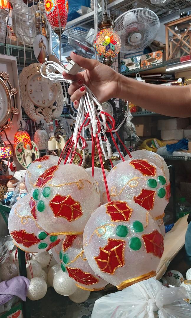 Fiber Glass Capiz Balls and Lantern, Furniture & Home Living, Home ...