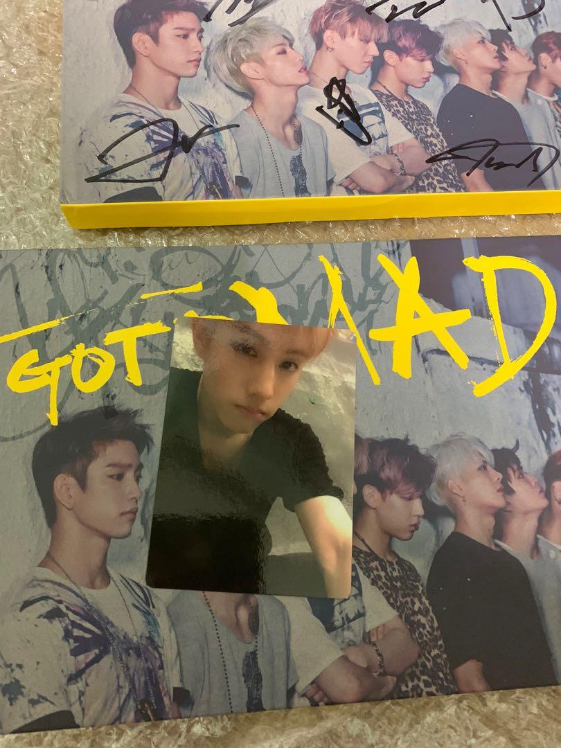 GOT7 MAD ALBUM [HORIZONTAL & VERTICAL VERSION] ALL MEMBERS SIGNED with ...