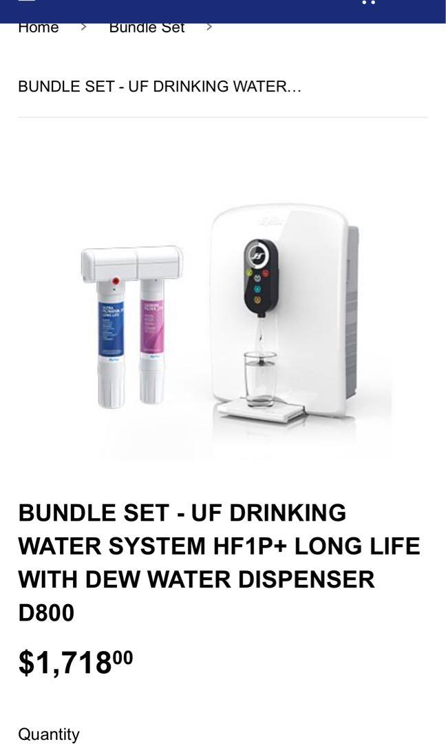 Hyflux water filter system and dispenser, TV & Home Appliances, Kitchen ...