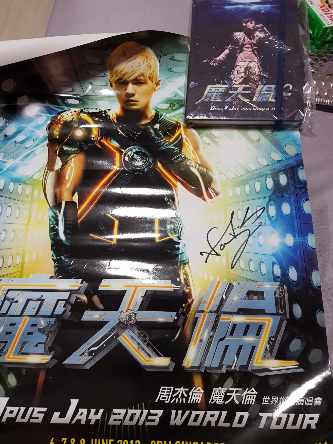 Jay Chou Poster with SIGNATURE and note book, Hobbies & Toys ...