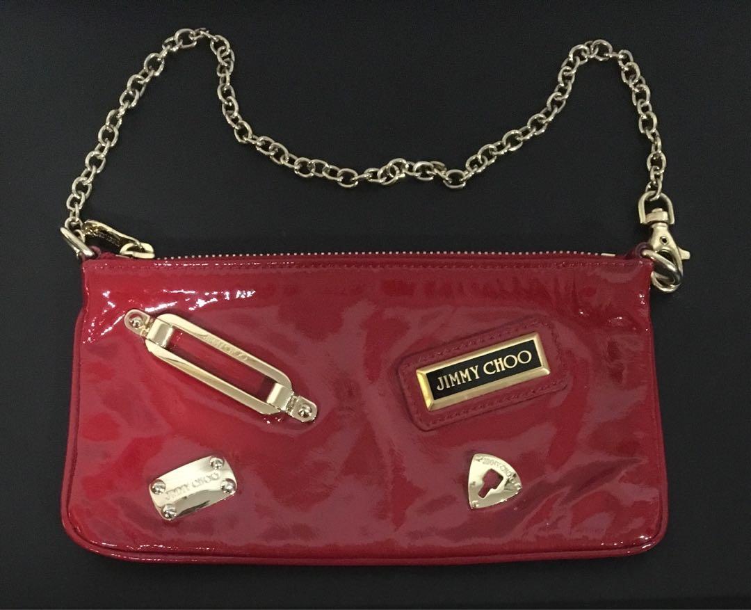 Jimmy Choo Authentic Natalie Clutch Purse, Women's Fashion, Bags ...