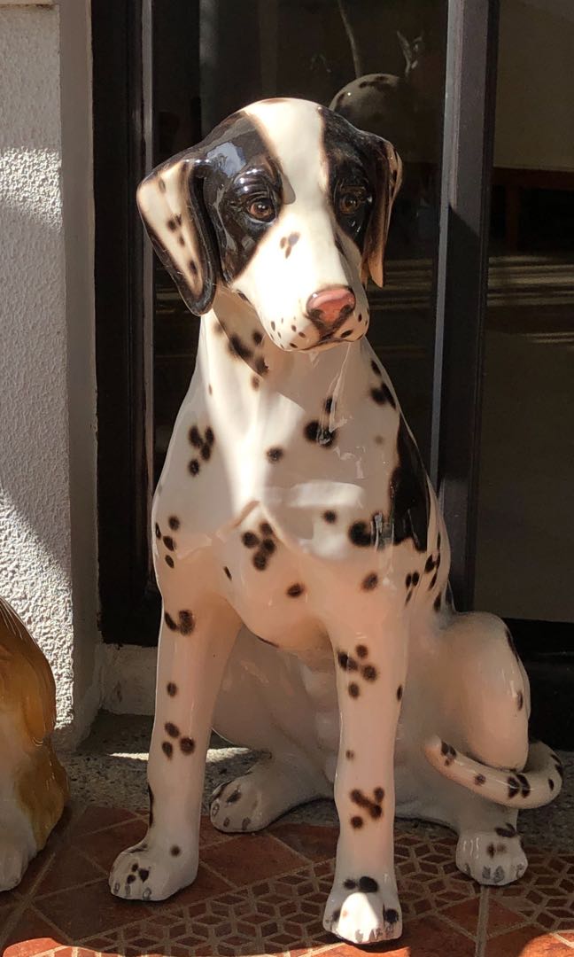 Life Size Ceramic Painted Dog - Dalmatian, Hobbies & Toys, Memorabilia ...