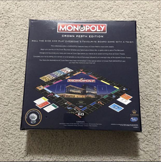 Monopoly Crown Perth Edition, Hobbies & Toys, Toys & Games on Carousell