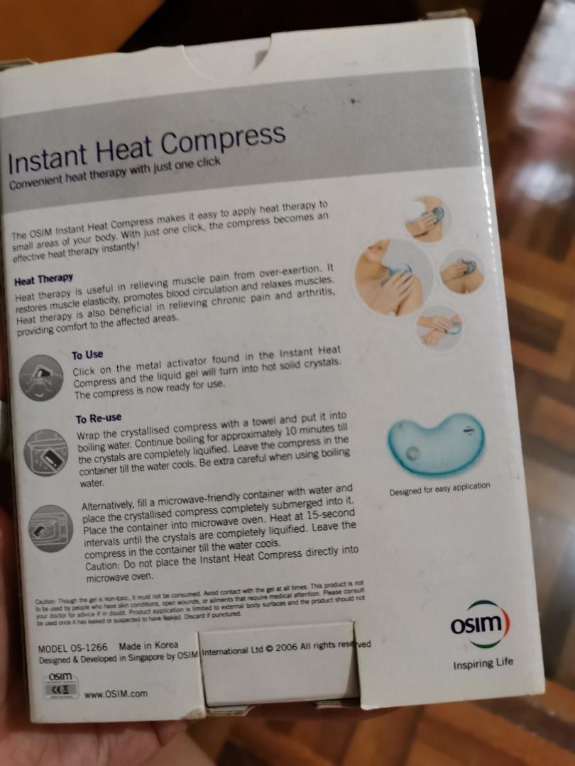 Osim Instant Heat Compress, Health & Nutrition, Massage Devices on ...