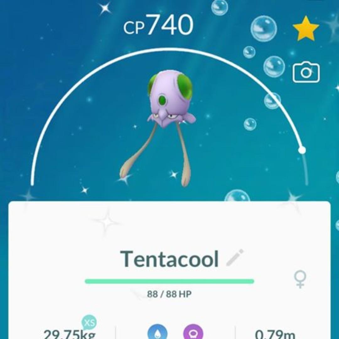 SHINY TENTACOOL Pokemon Go, Video Gaming, Gaming Accessories, Game Gift Cards & Accounts on ...