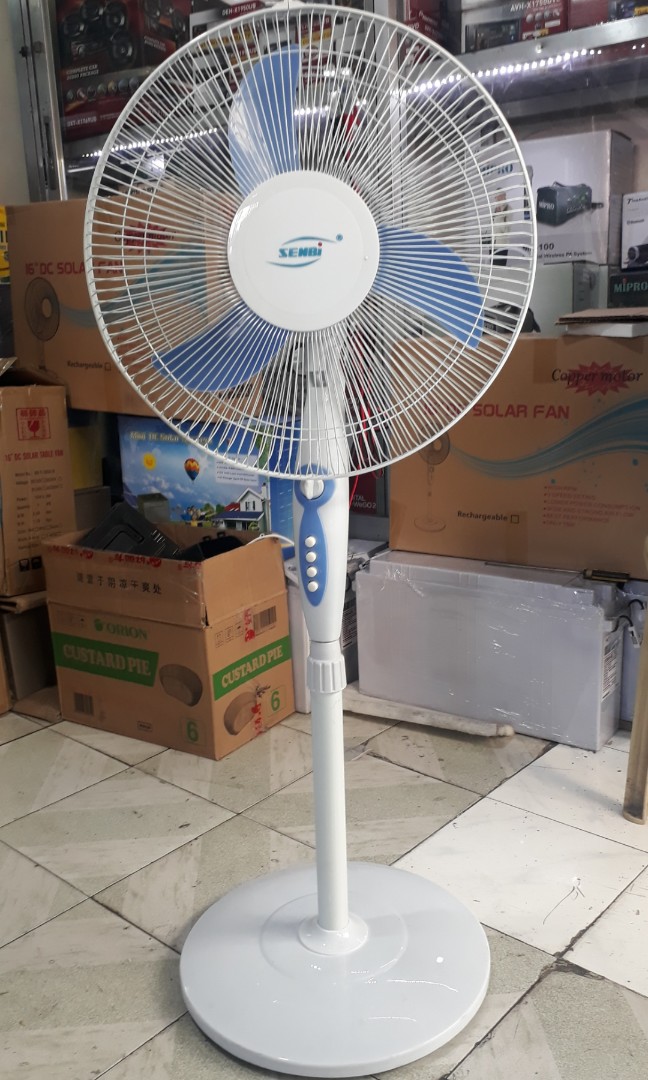 Lithium Rechargeable Battery 12v DC 16in stand Fan, Furniture & Home ...