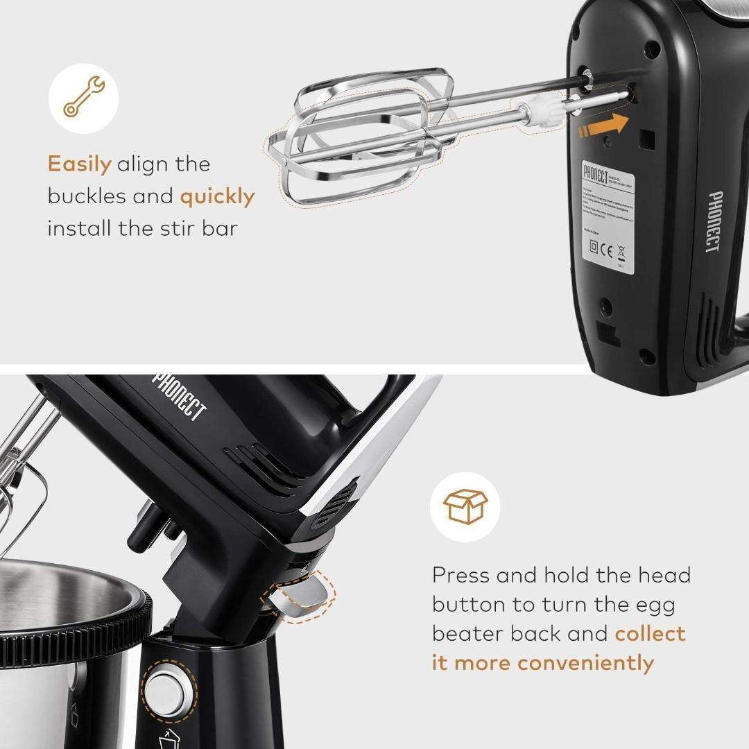 5-Speed Hand Mixer with Turbo Handheld Kitchen Mixer, TV & Home ...