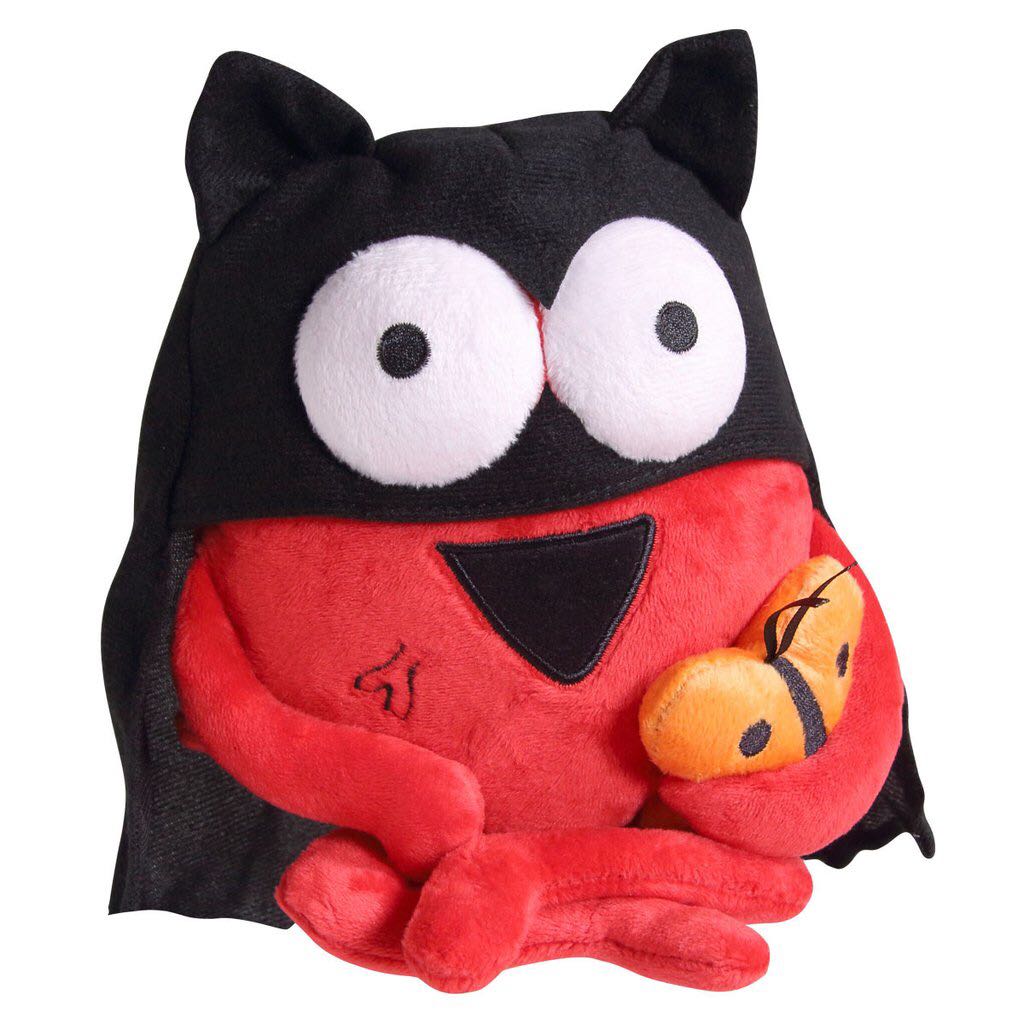 AWKWARD YETI Heart Plushie - Removable "Bat Heart" Cape and Cowl ...