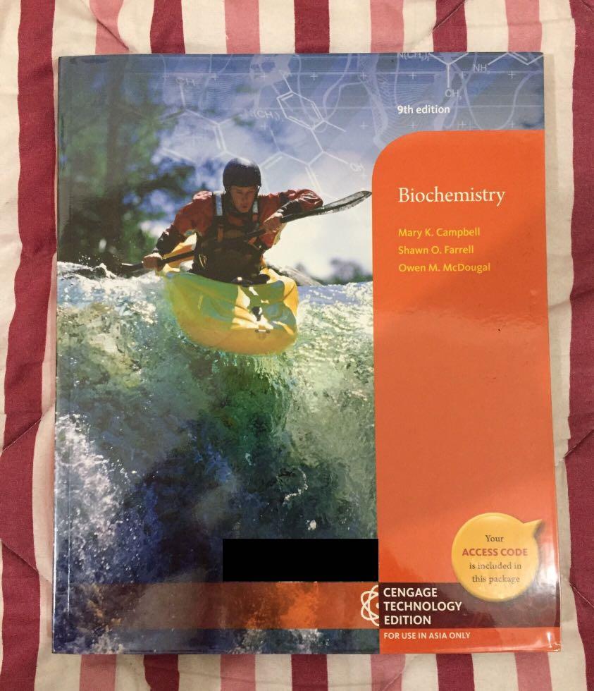 Biochemistry Book Campbell, Farrell, McDougal 9th edition, Hobbies ...