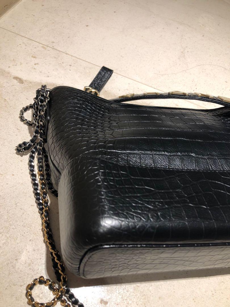 Chanel Gabrielle crocodile embossed calf skin bag, Women's Fashion ...