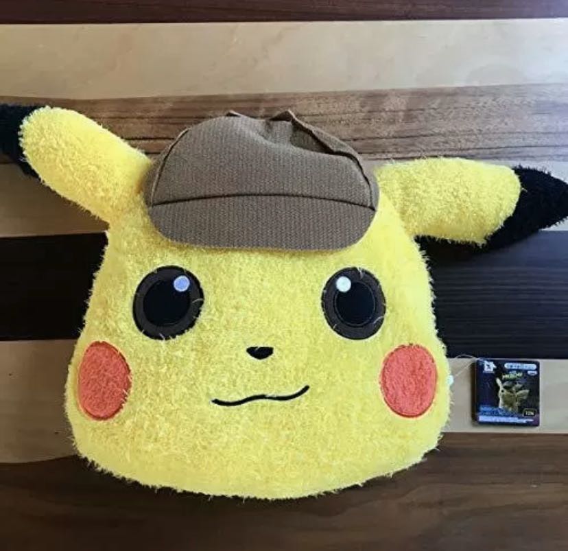 Detective pikachu fluffy face cushion, Hobbies & Toys, Toys & Games on ...